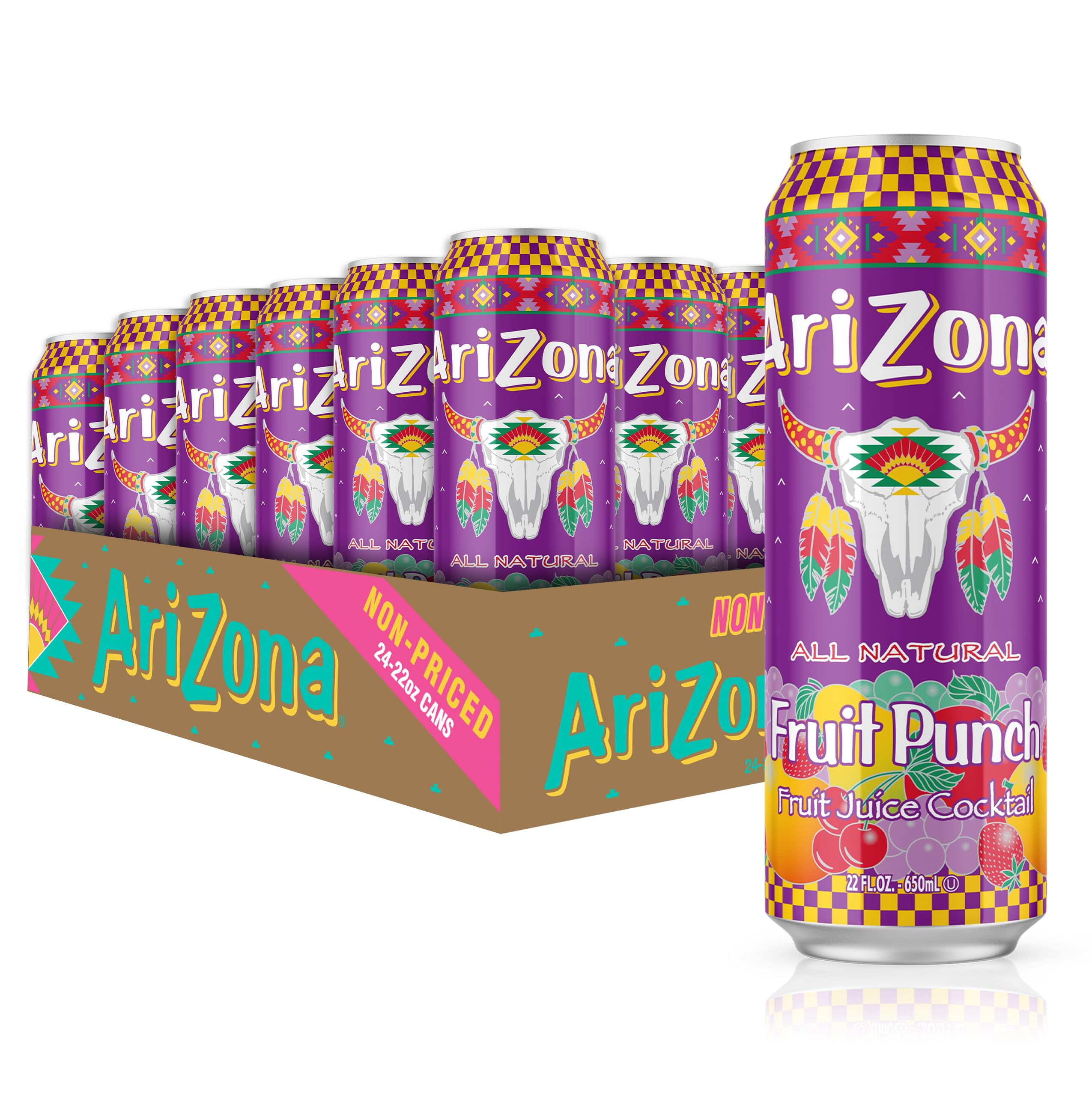 Arizona Fruit Punch - Big Can, 22 Fl Oz (Pack Of 24) - Walmart.com