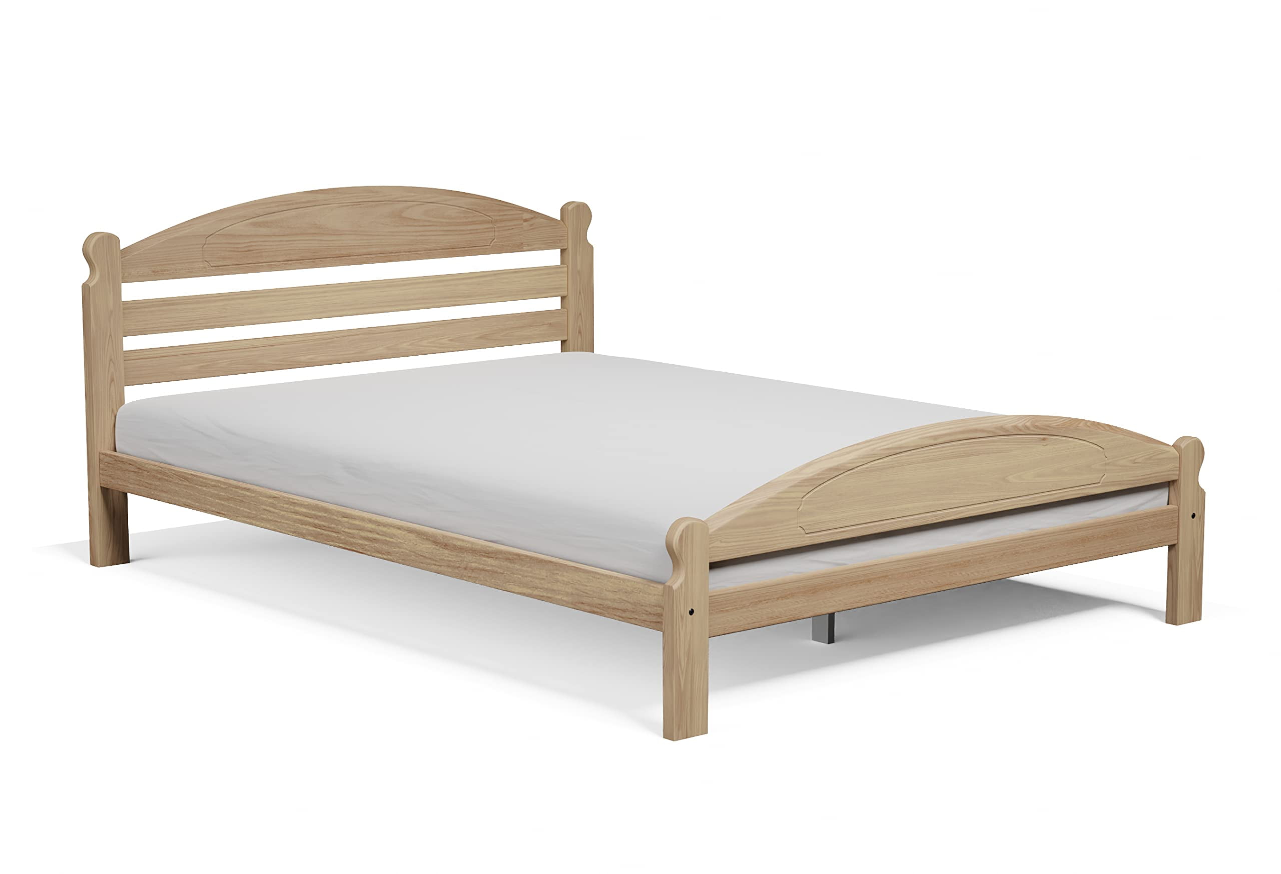 Arizona Full Bed Solid Pine Wooden Bed Unfinished with Hardwood Slats Support Suitable for ...