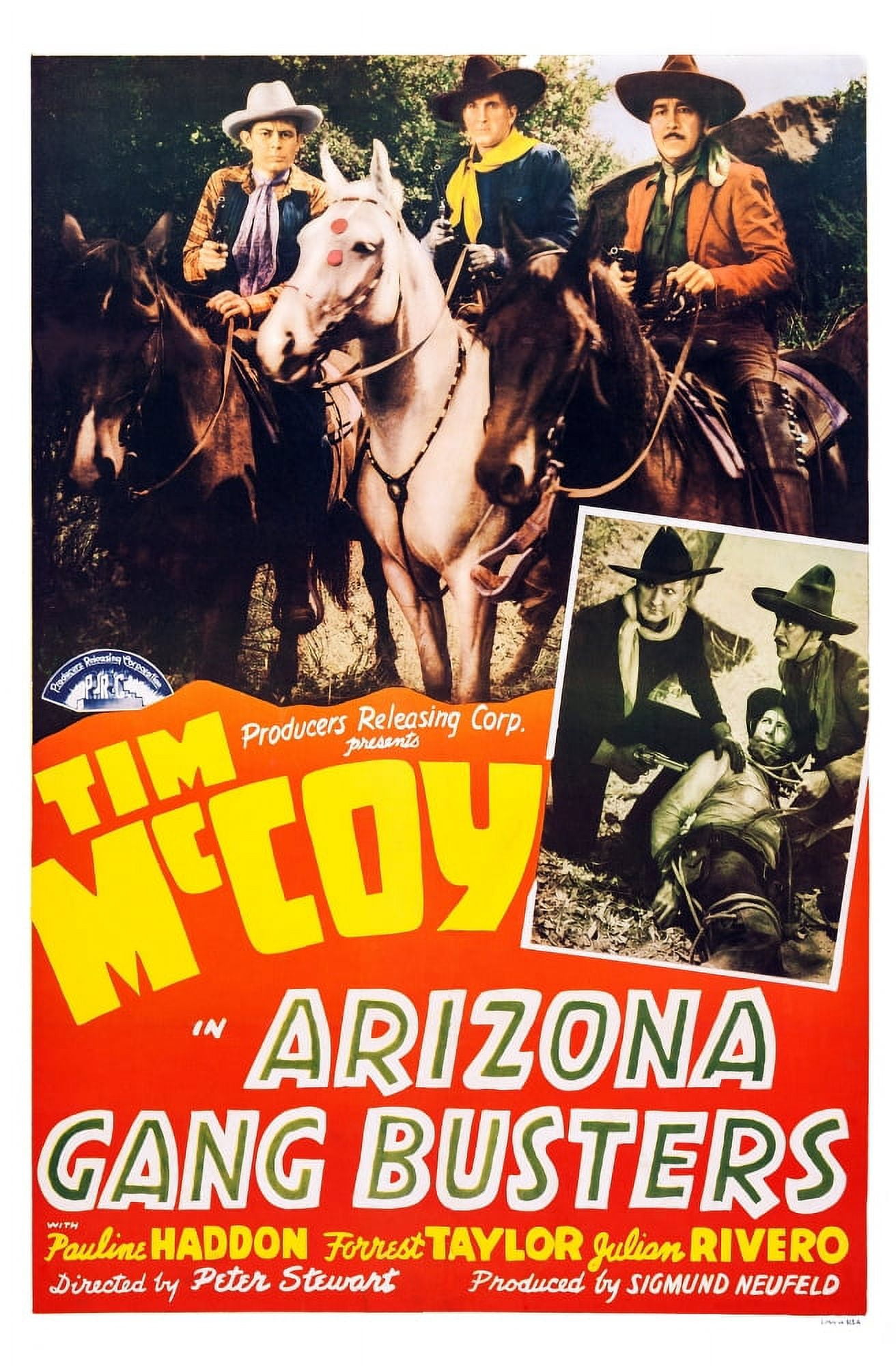 Arizona Gang Busters Us Poster Art Top Center And Left Inset: Tim Mccoy ...