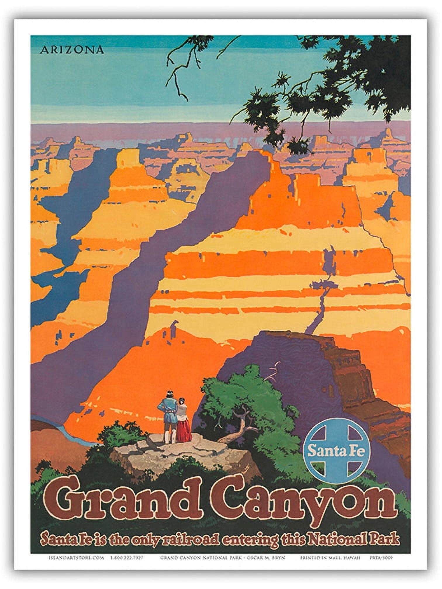 Arizona - Grand Canyon National Park - Santa Fe Railroad - Vintage ...
