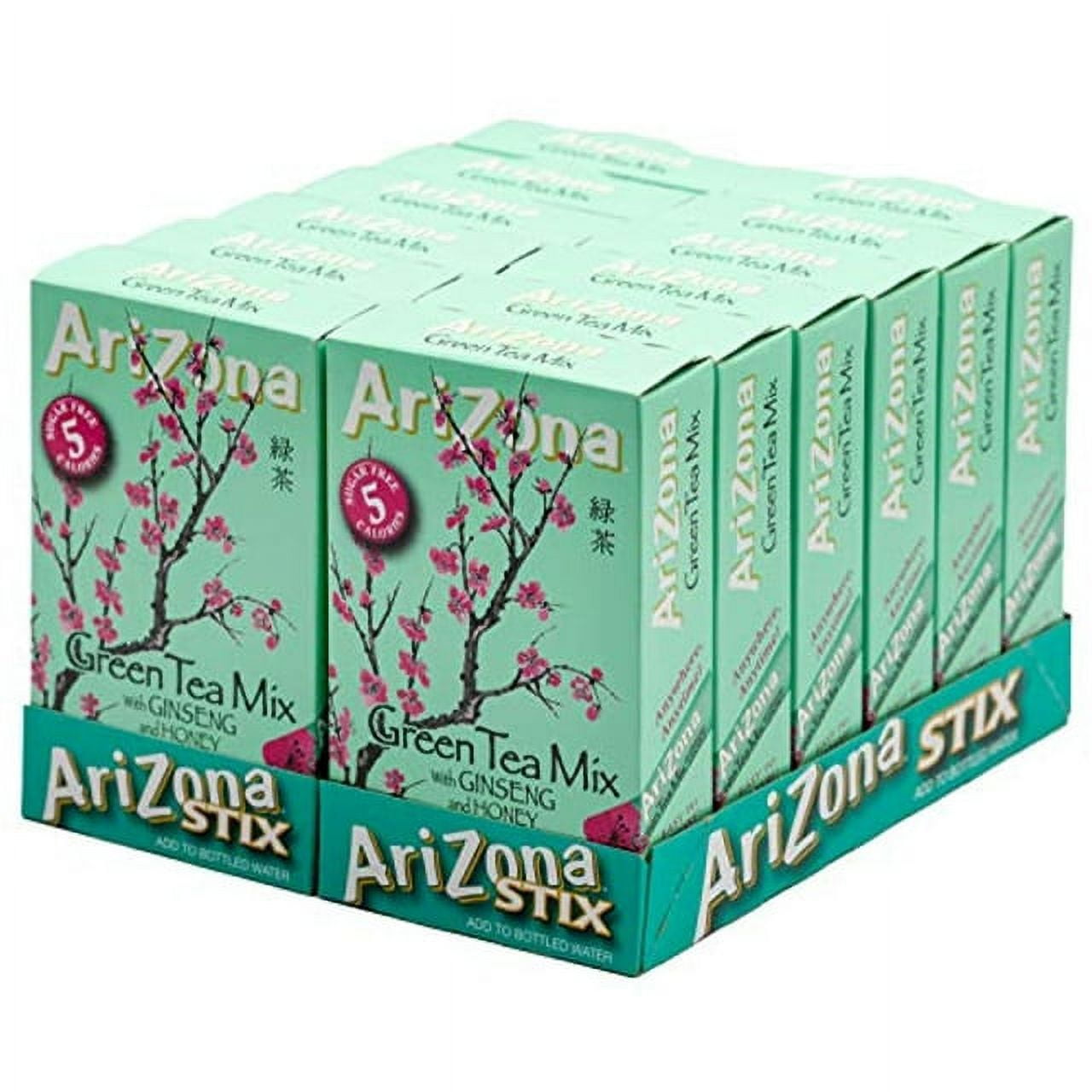 Arizona Zero Sweet Green Tea with Ginseng, Sugar-Free Iced Tea Stix ...