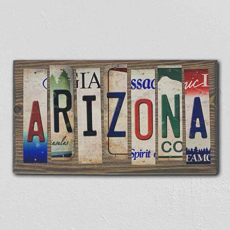Arizona License Plate Tag Strip Novelty Wood Sign WS-011 8" x ...