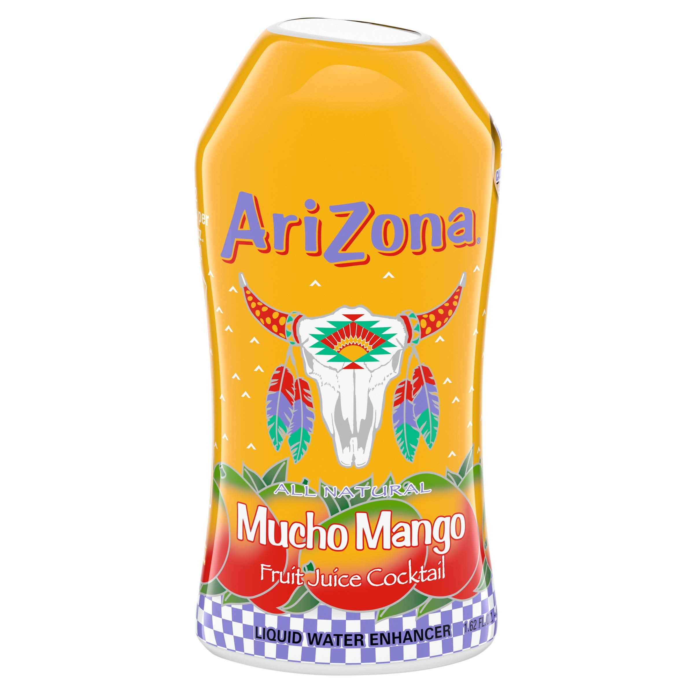 Arizona Mucho Mango Personal Size Flavored Beverage, Low Calorie Liquid ...