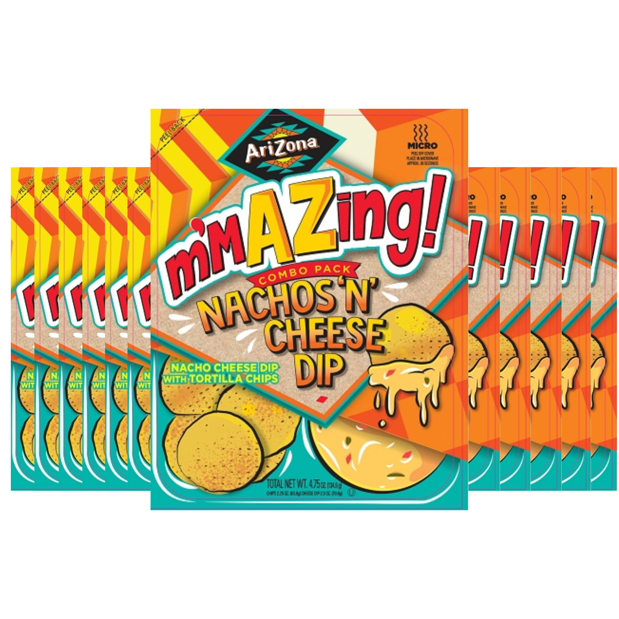 AriZona NACHOS 'N' CHEESE, Microwave Safe 4.75 Oz Tray, Salty Snack ...