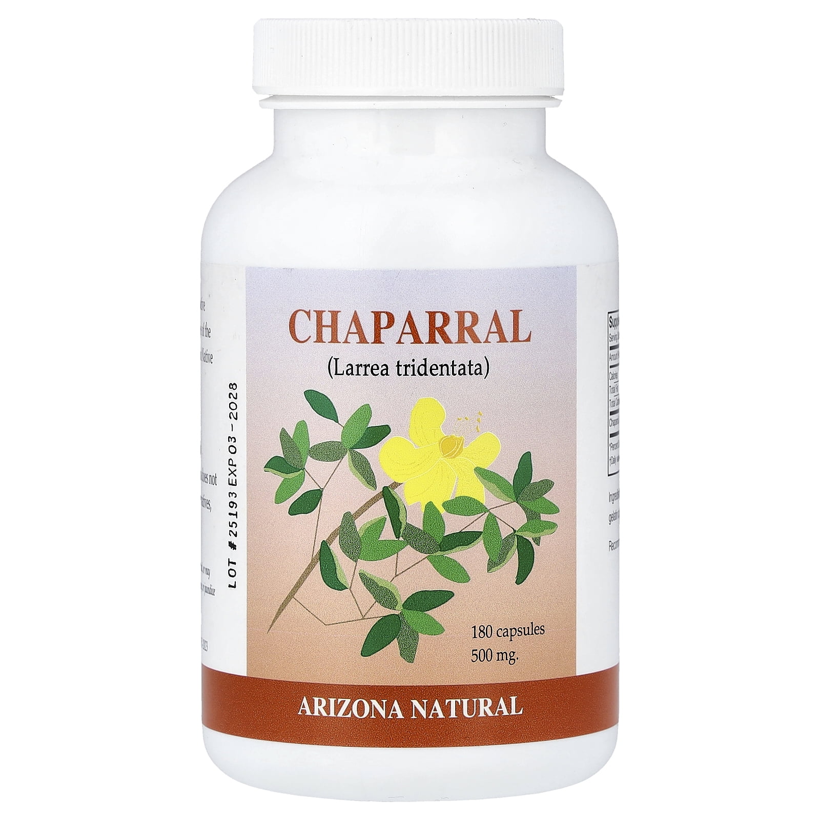 Arizona Natural - Chaparral 500 Mg Supplement - 180 Capsules - Walmart.com