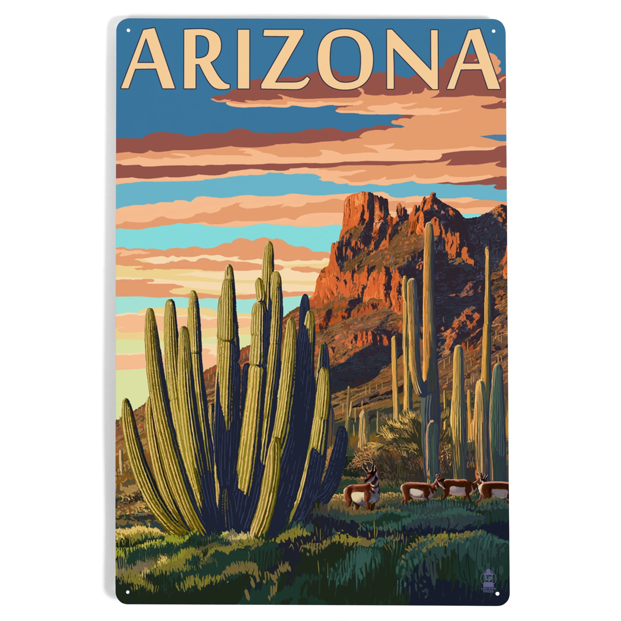 Arizona, Organ Pipe Cactus (12x18 Aluminum Art, Indoor Outdoor Metal ...