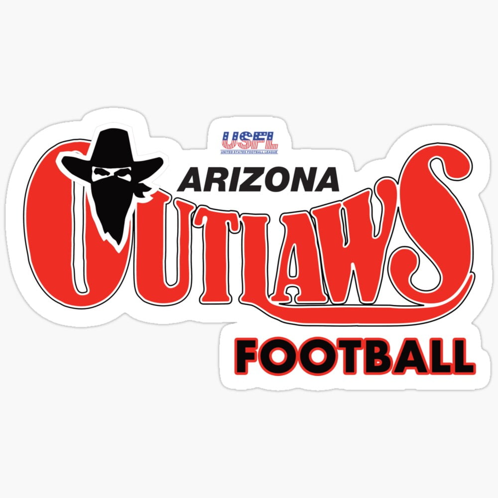 Arizona Outlaws Football Sticker Phone Decal Water Bottle Stickers Car ...
