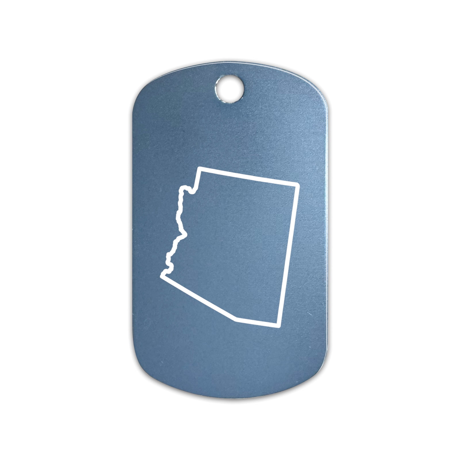 Arizona Outline GI Dog Tag Aluminum Keychain az - Light Blue - Walmart.com