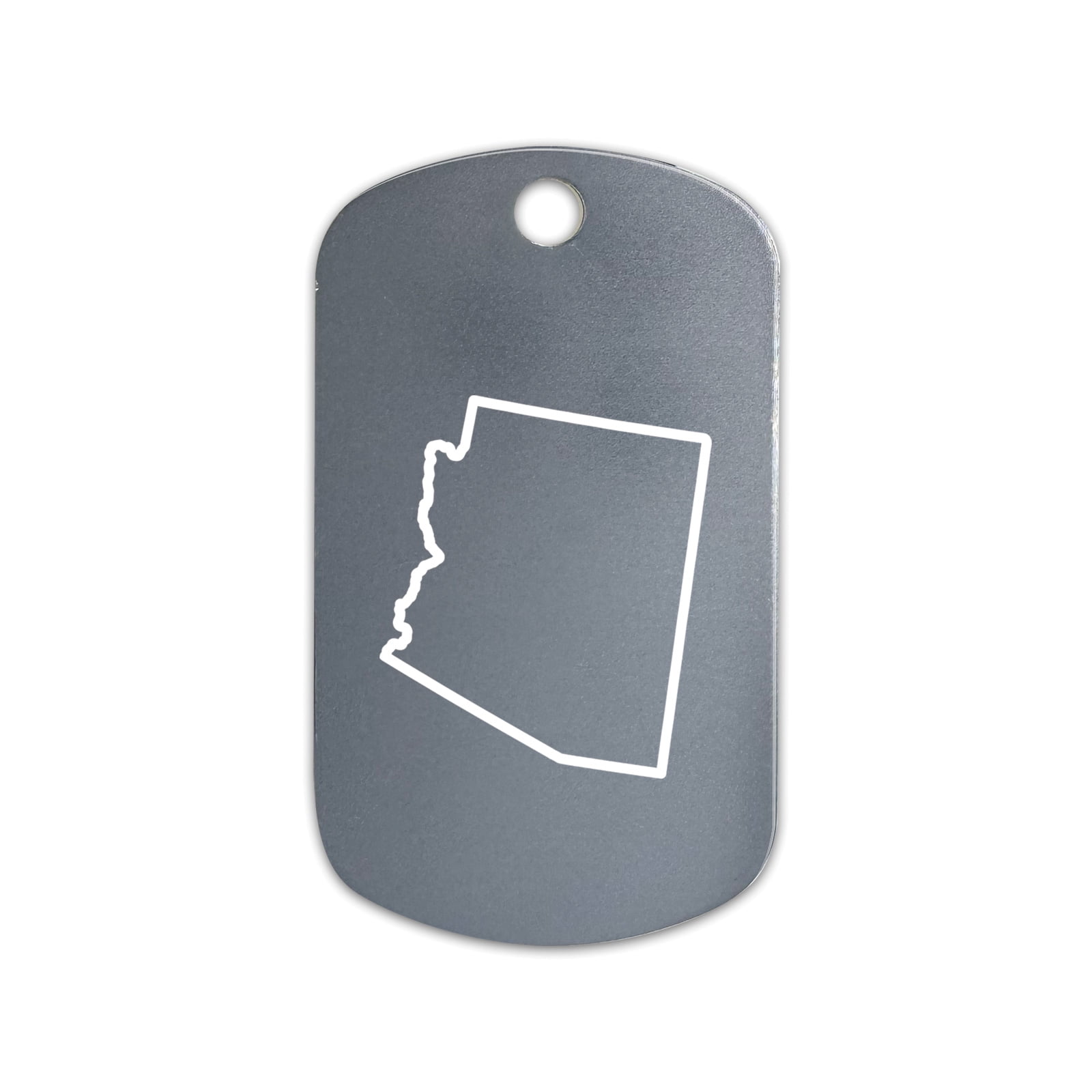 Arizona Outline GI Dog Tag Aluminum Keychain az - Silver - Walmart.com