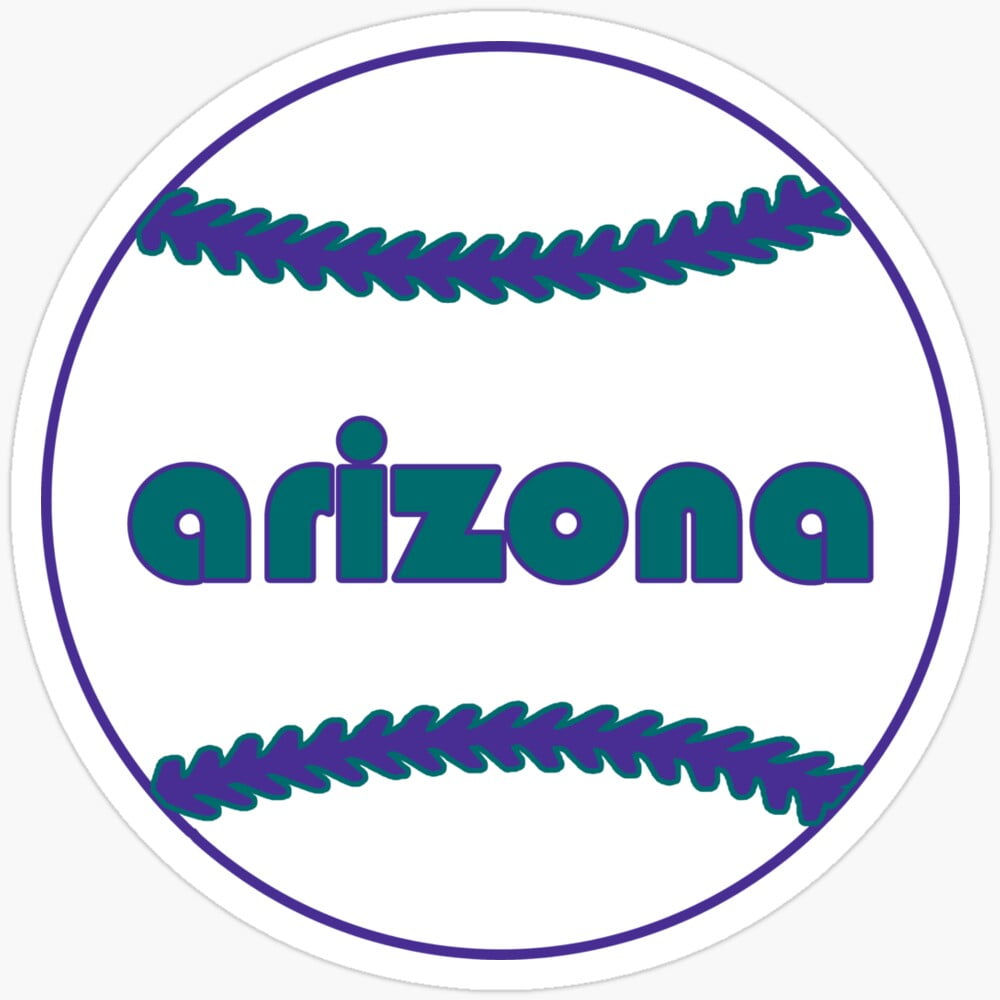 Arizona Retro Throwback Baseball Sticker Phone Decal Water Bottle ...