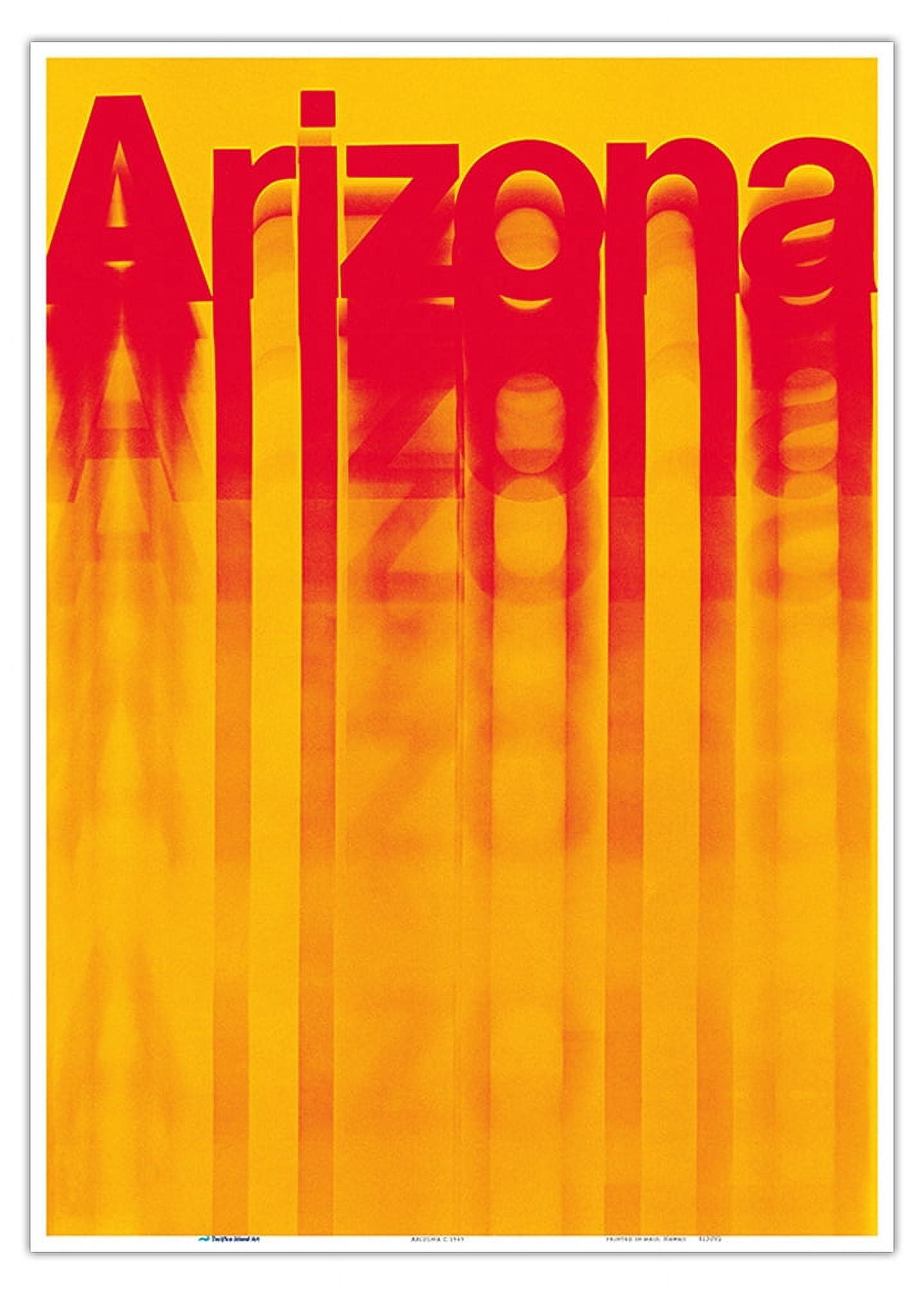 Arizona - Roadrunner - Vintage Airline Travel Poster c.1969 - Master ...