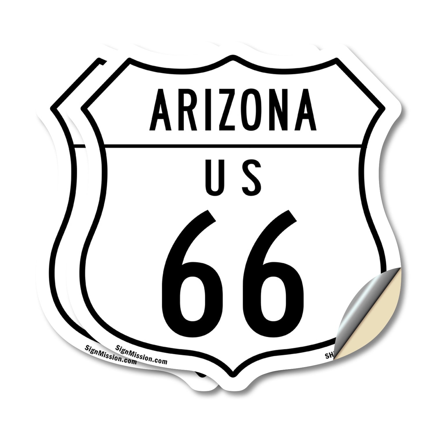 Arizona Route Marker Shield Sign Us 66 (2 Pack) 18 inch X 18 inch ...