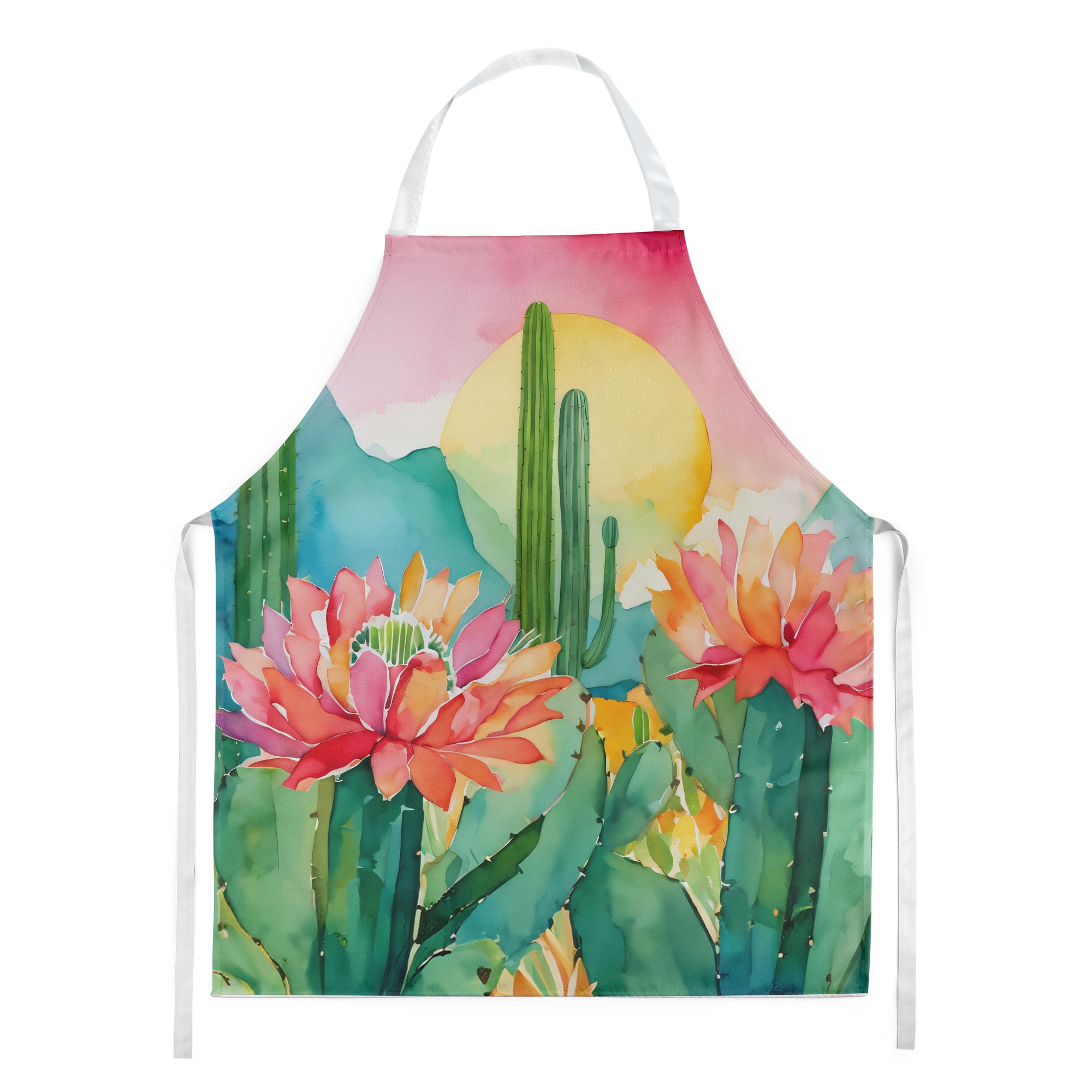 Caroline's Treasures Adult Cooking Apron Arizona Saguaro Cactus Blossom ...