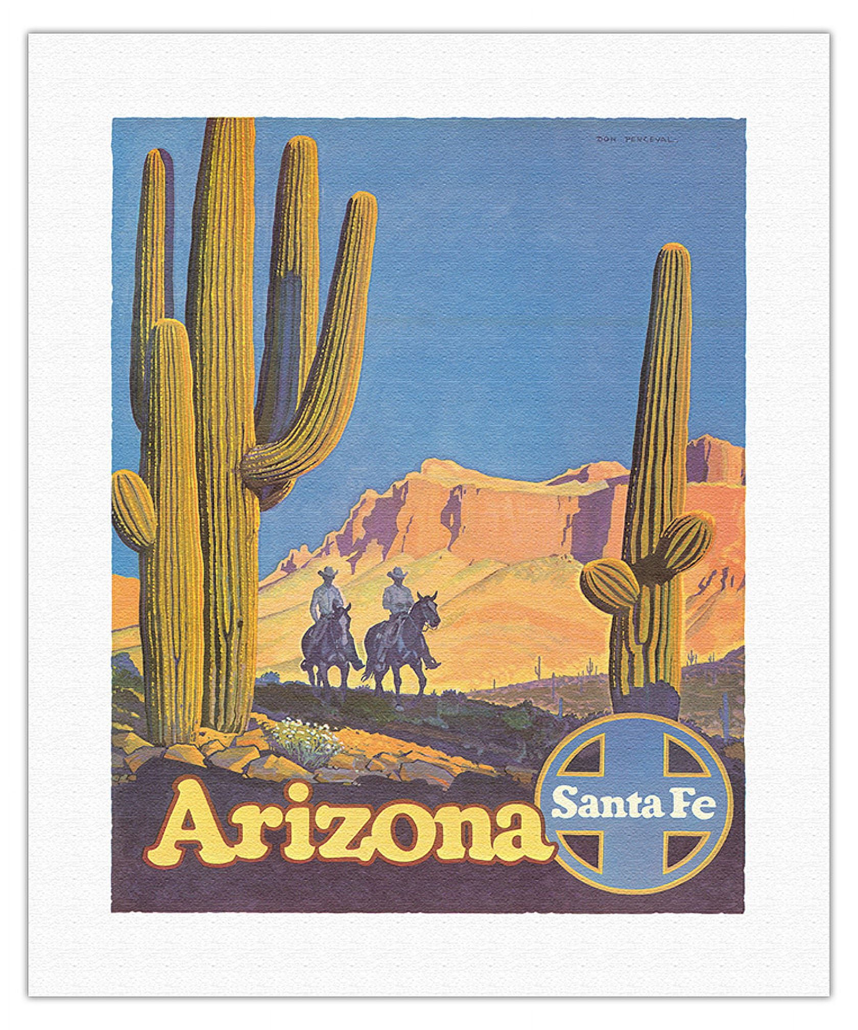 Arizona - Santa Fe Railroad - Vintage Railroad Travel Poster by Don ...