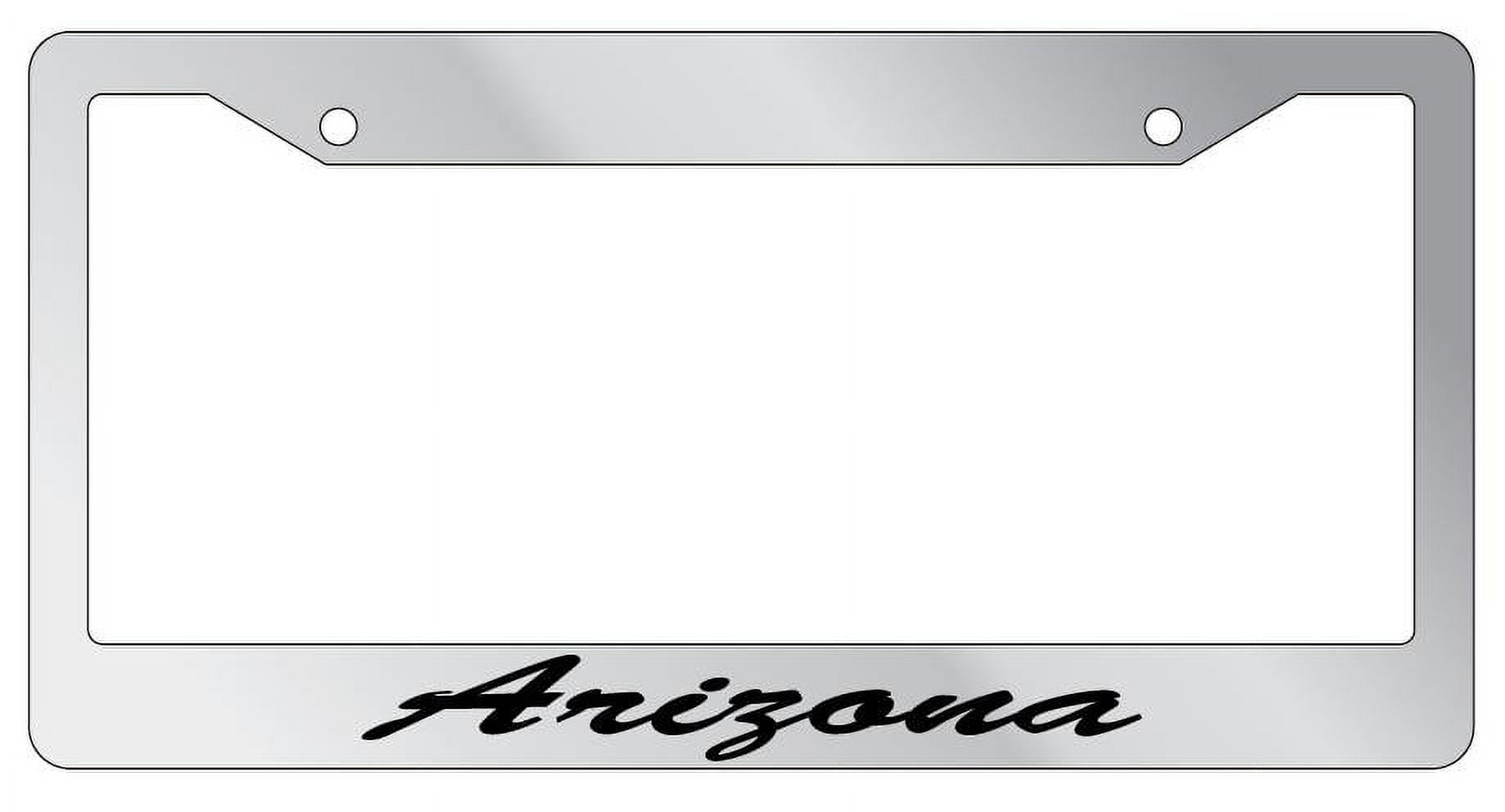 Arizona Script Chrome Plastic License Plate Frame EBS - Walmart.com