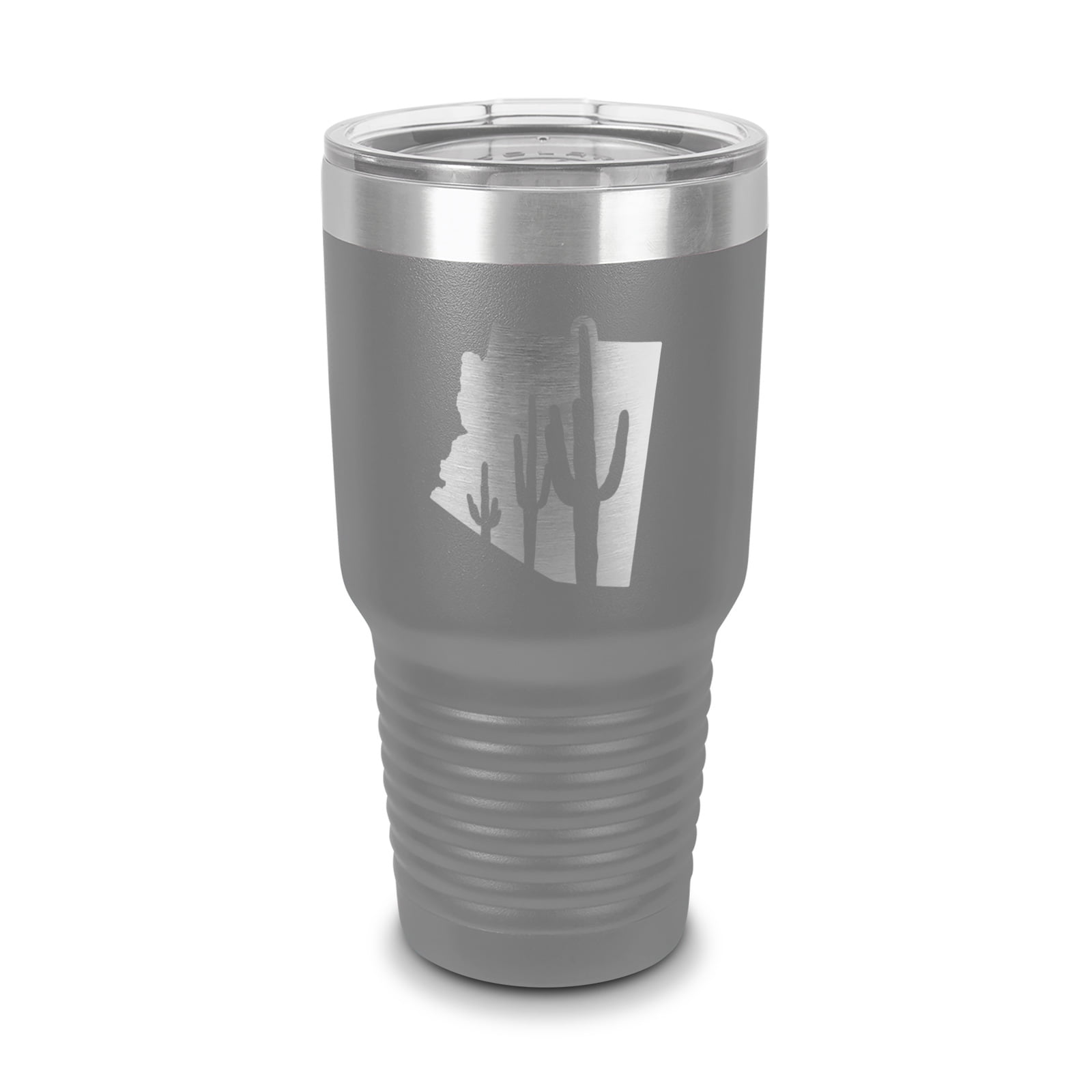 Arizona Shaped Saguaro Cactus Tumbler 30 oz - Laser Engraved w/ Clear ...