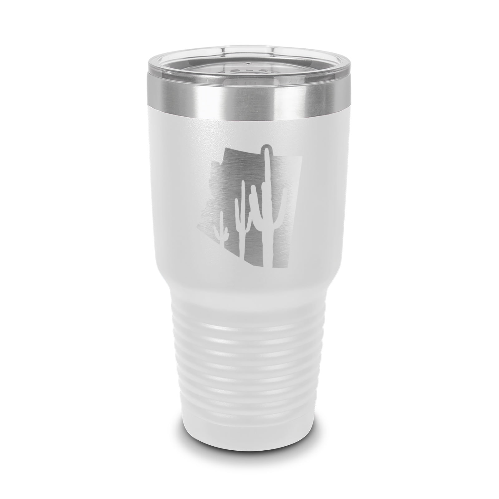 Arizona Shaped Saguaro Cactus Tumbler 30 oz - Laser Engraved w/ Clear ...