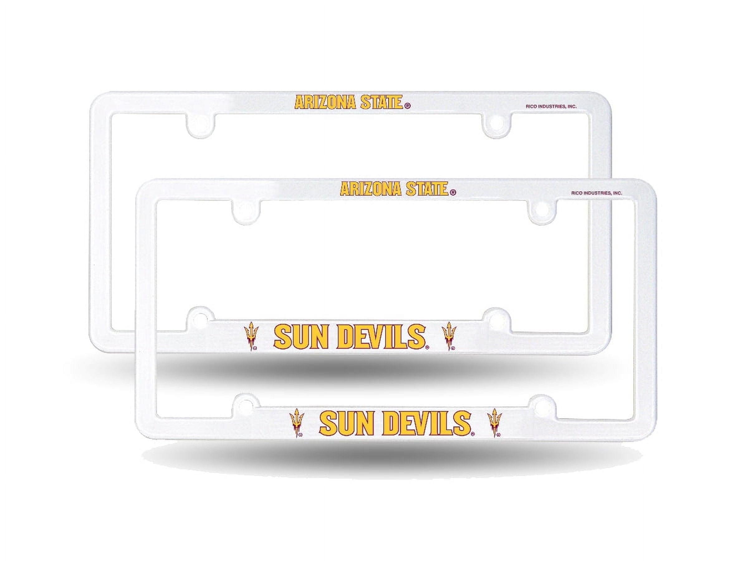 Arizona-St. Sun Devil's Raised Letter Plastic License Plate Frame - Set ...