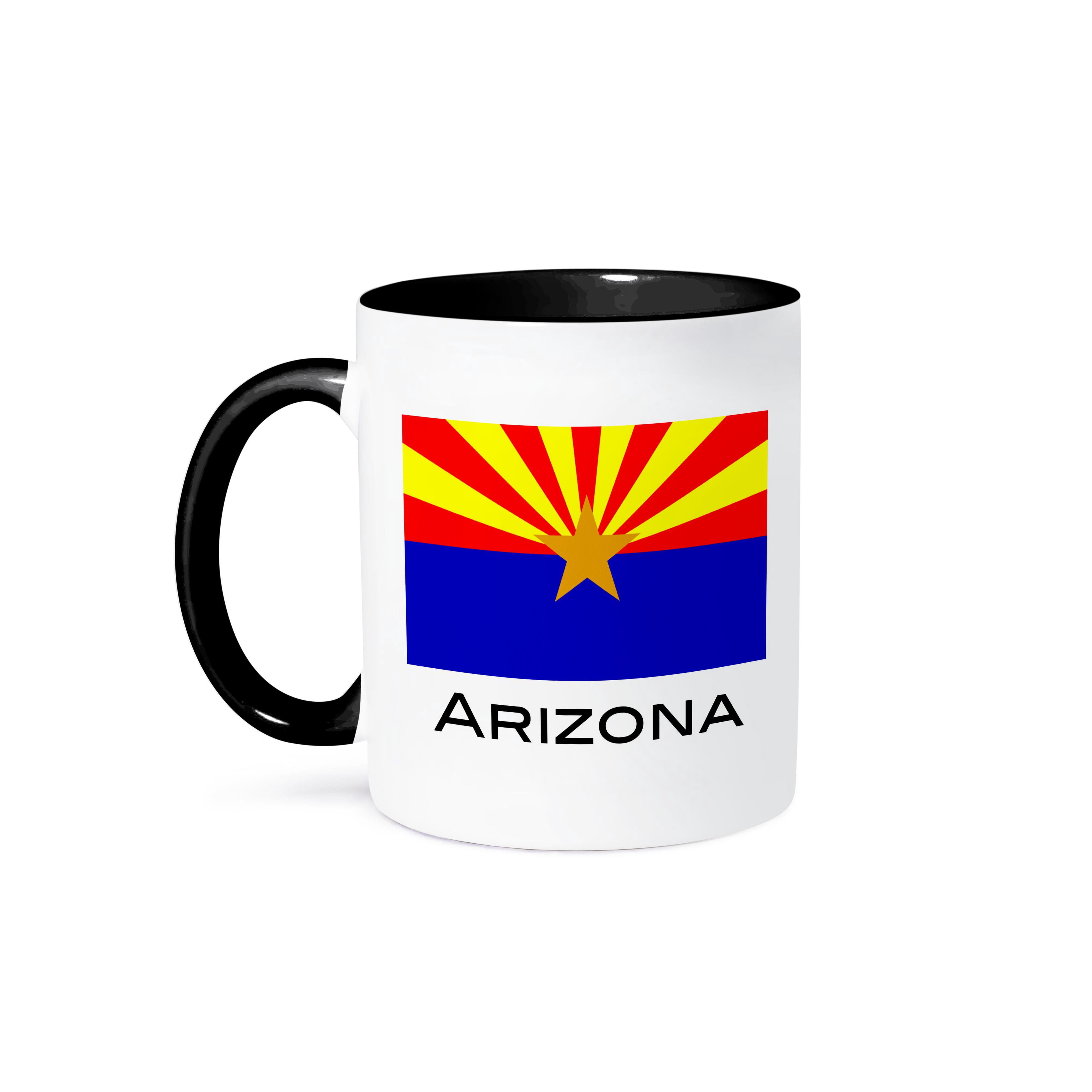 3dRose, Arizona State Flag, 15oz Two-Tone Black Mug - Walmart.com