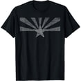 Arizona State Flag Distressed Vintage Graphic T-Shirt Retro Southwest ...