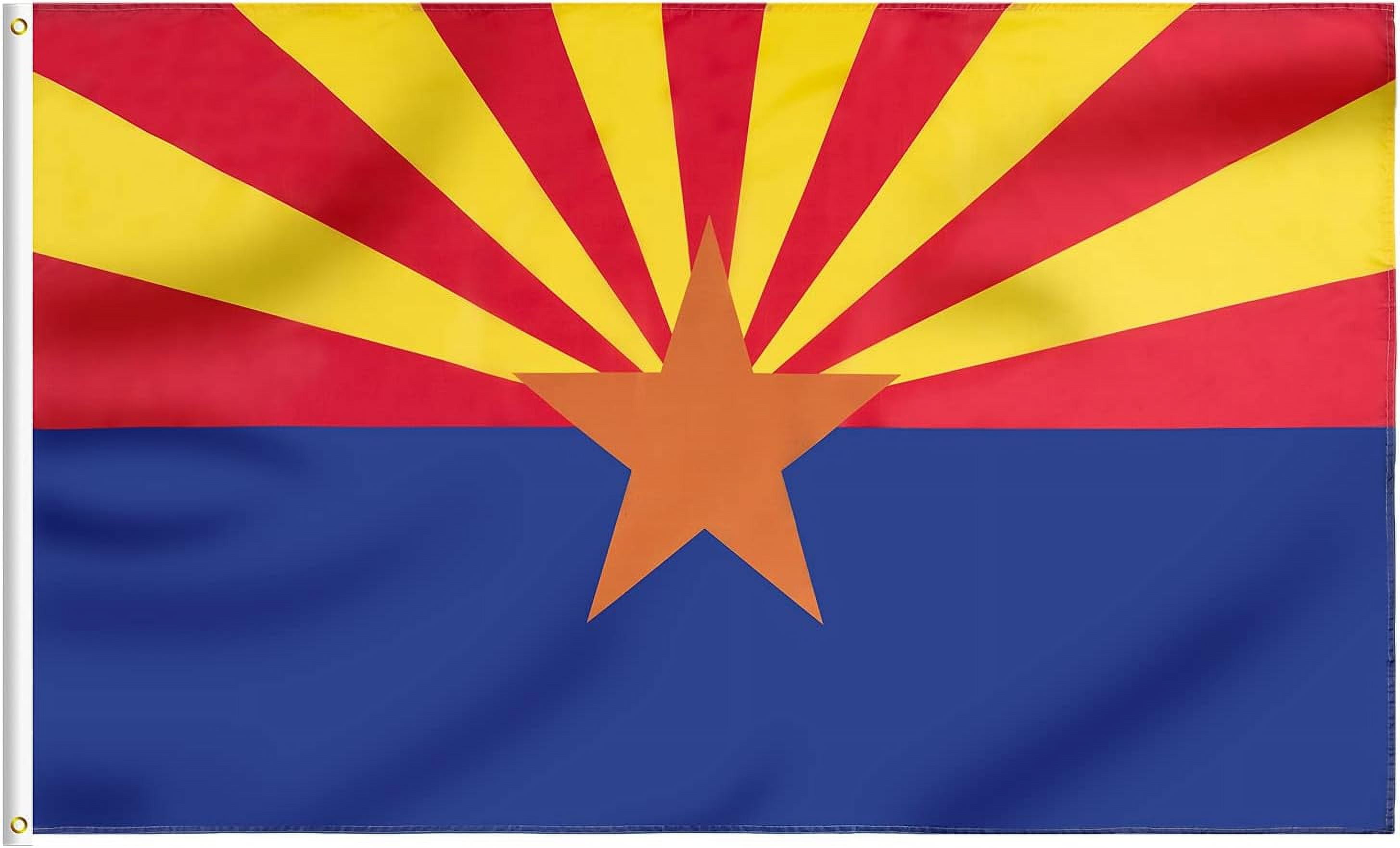 Arizona State Flag, Large AZ Flags with 1 Printed Vivid Color and Fade ...