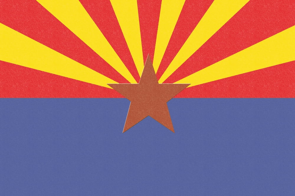 Arizona State Flag, Letterpress (16x24 Giclee Gallery Art Print, Vivid ...
