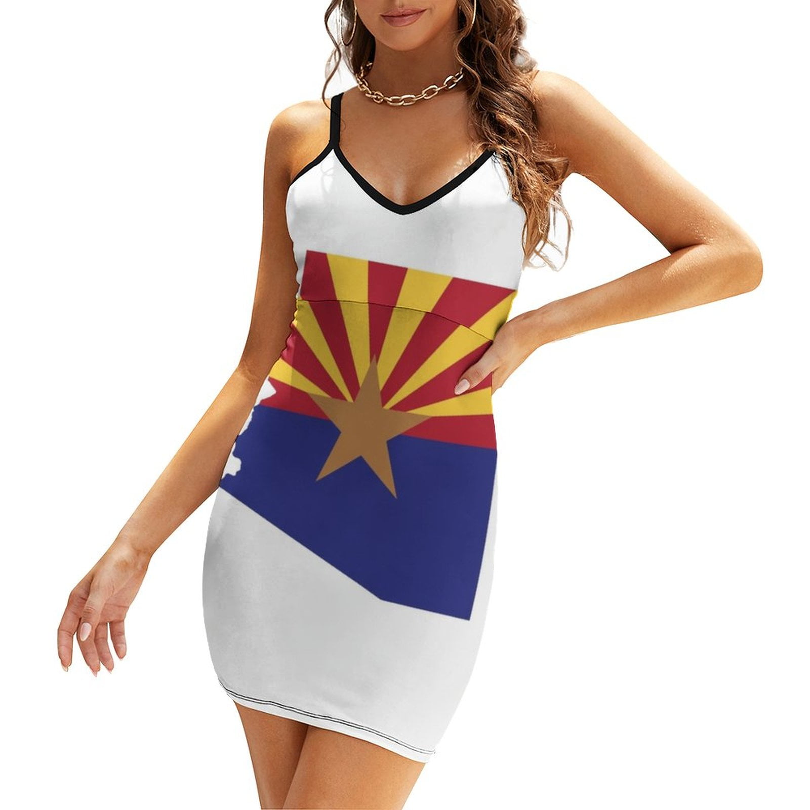 Arizona State Flag Sweetheart Knot Flared Dress Fashion Design Large ...