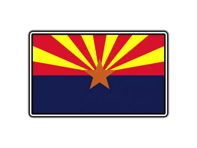 Arizona State Flag Waterproof Sticker Phone Decal Water Bottle Stickers ...