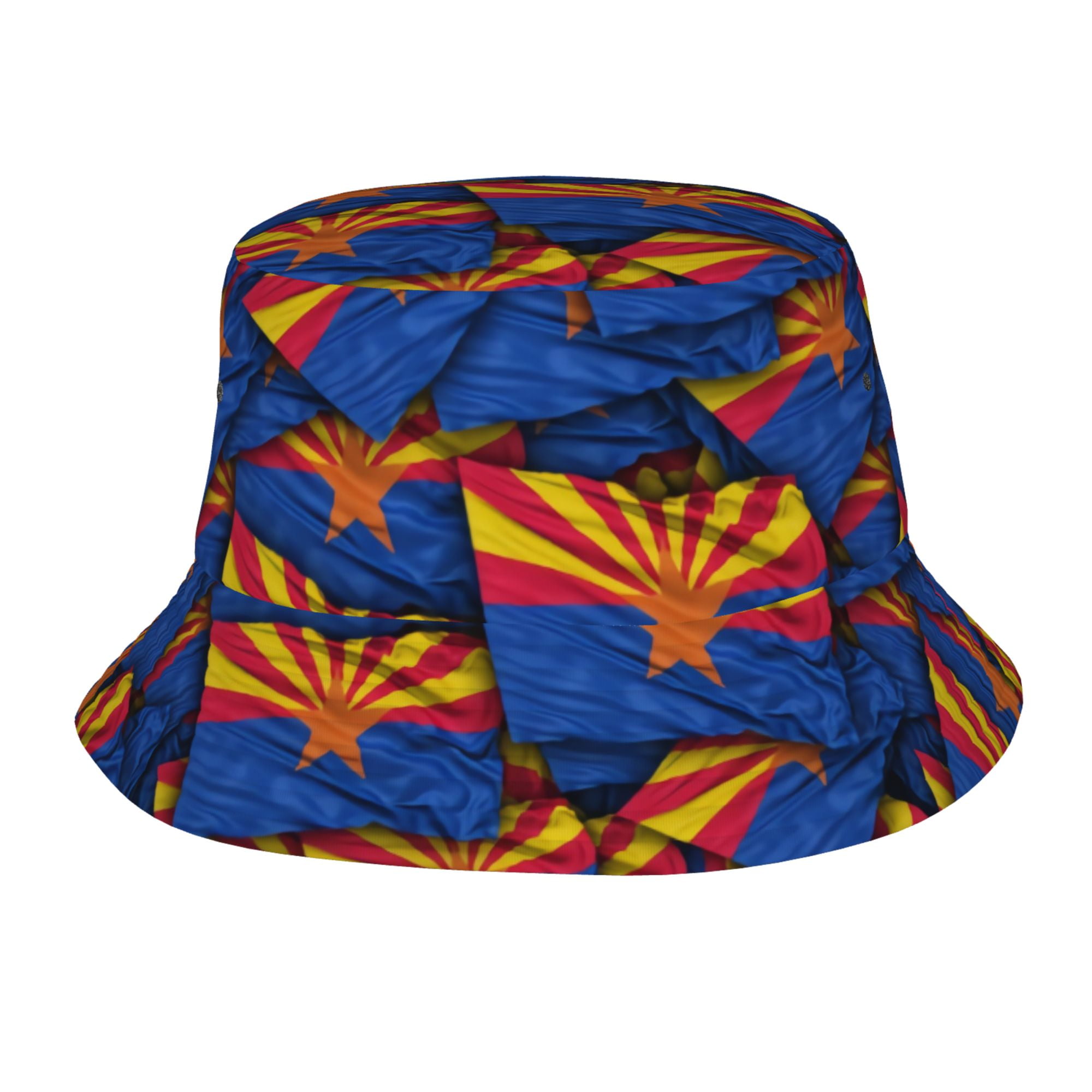 Arizona State Flags Bucket Hat,Packable Fisherman Sun Cap,Foldable UV ...