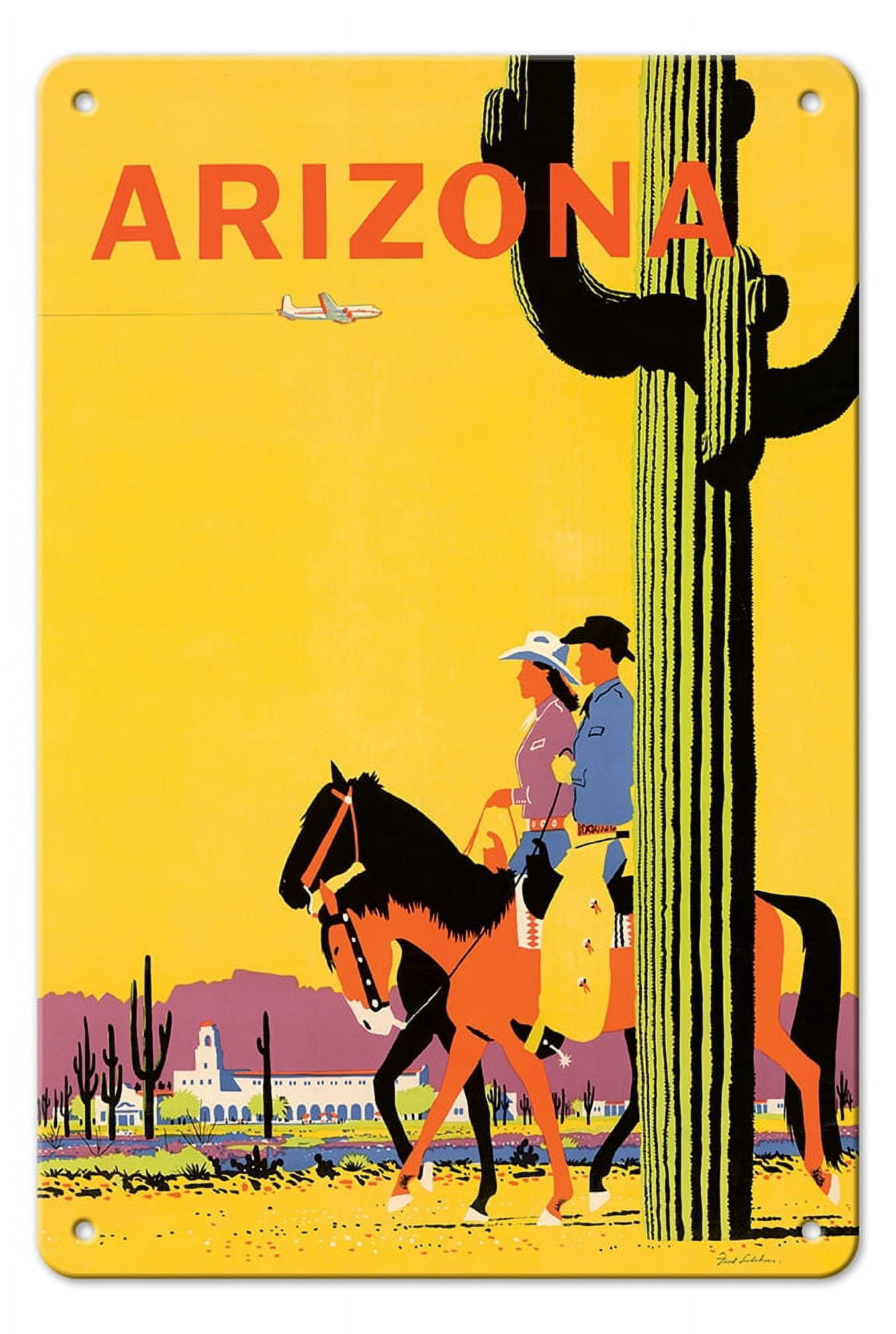 Arizona - State Flower of Arizona - Saguaro Cactus - Vintage Airline ...