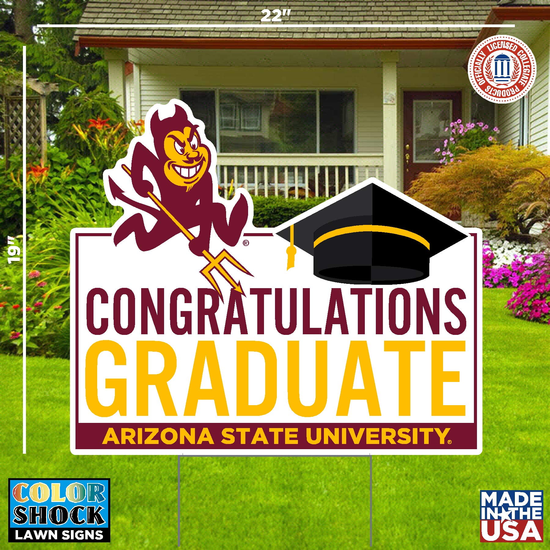 Arizona State Graduate Lawn Sign - Congratulations Graduate - Walmart.com