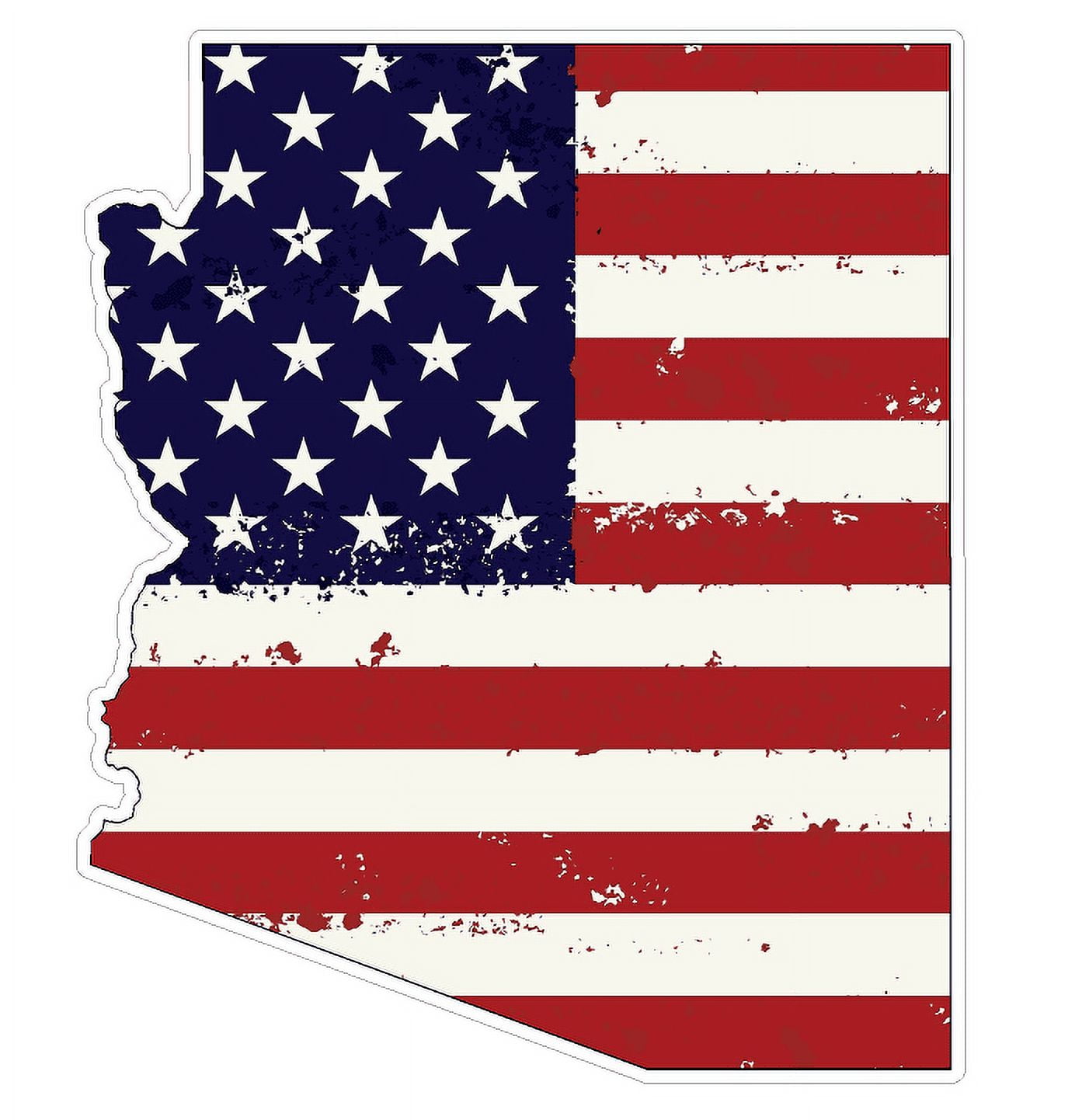 Arizona State (J5) USA Flag Distressed Vinyl Decal Sticker Car/Truck ...
