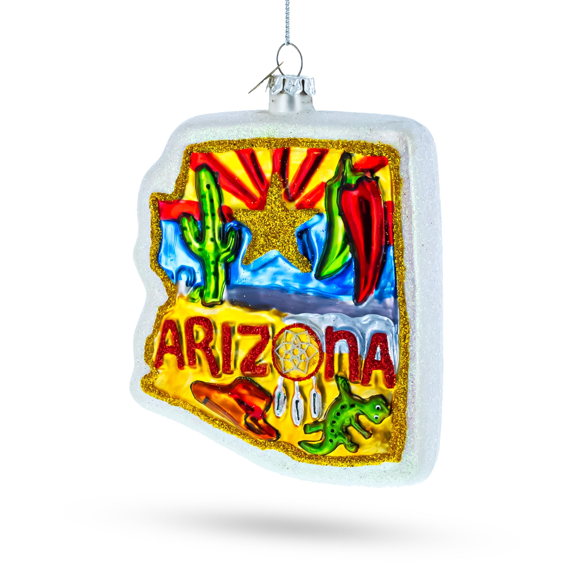 State of Arizona Symbols, USA Glass Christmas Ornament - Walmart.com
