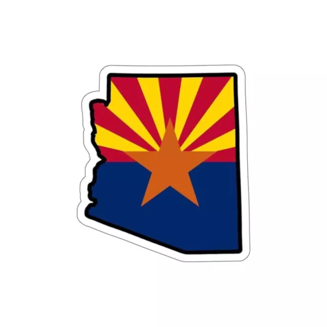 Arizona State Outline Artwork Southwest Desert Sticker Vinyl Decal ...