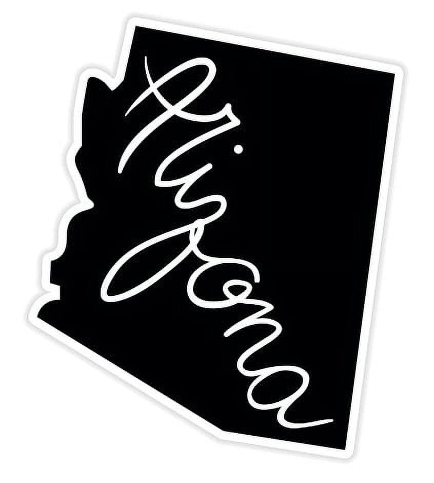 Arizona State Shape - 12" Vinyl Sticker Waterproof Decal - Walmart.com