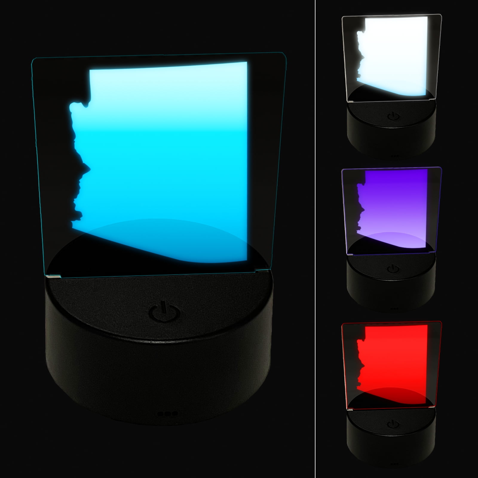 Arizona State Silhouette LED Night Light Sign 3D Illusion Desk ...
