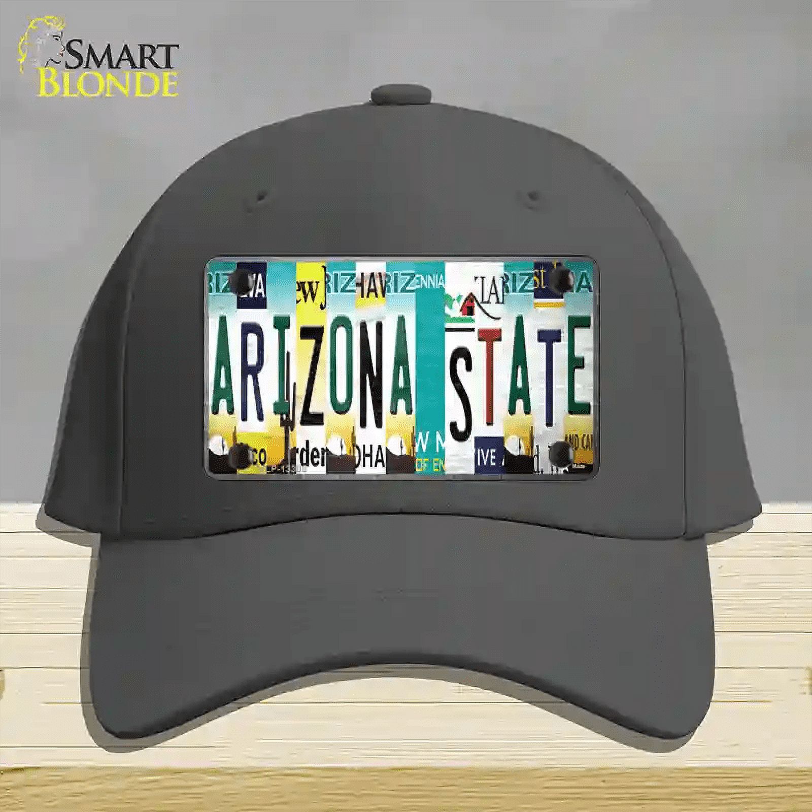 Arizona State Strip Art Novelty License Plate Hat Tag Cotton Charcoal ...