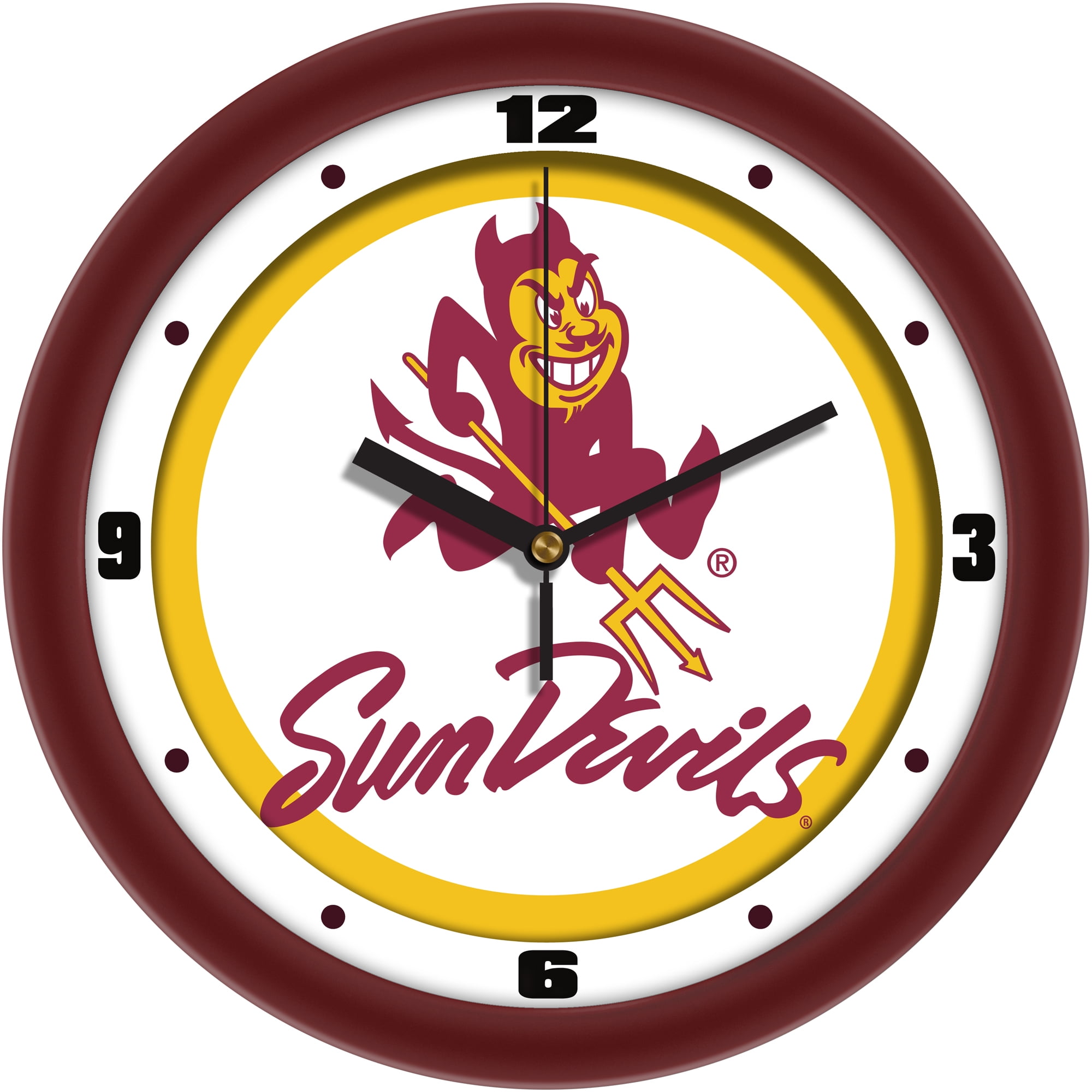 Arizona State Sun Devils 11.5'' Suntime Premium Glass Face Traditional ...