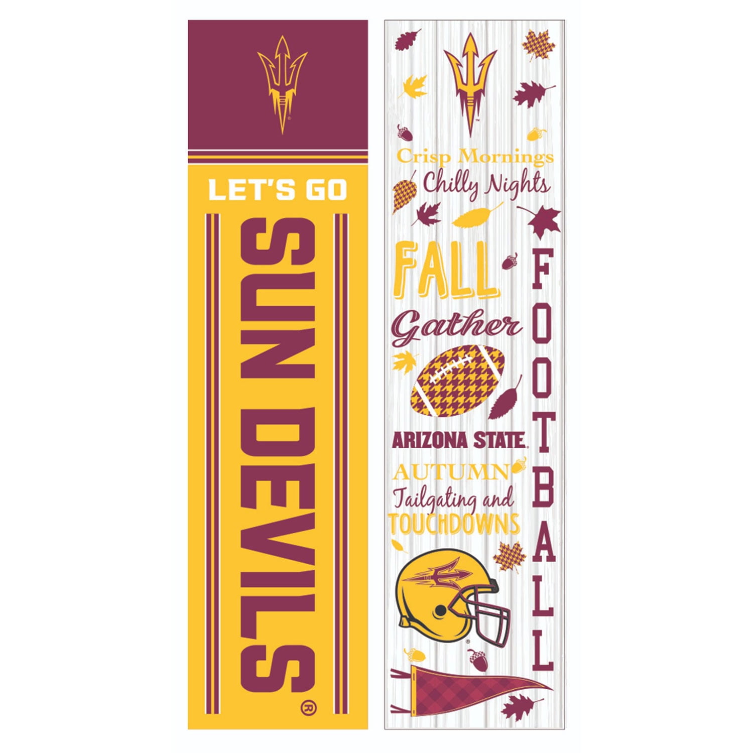 Arizona State Sun Devils 47" Double Sided Fall Leaner Fan Sign ...