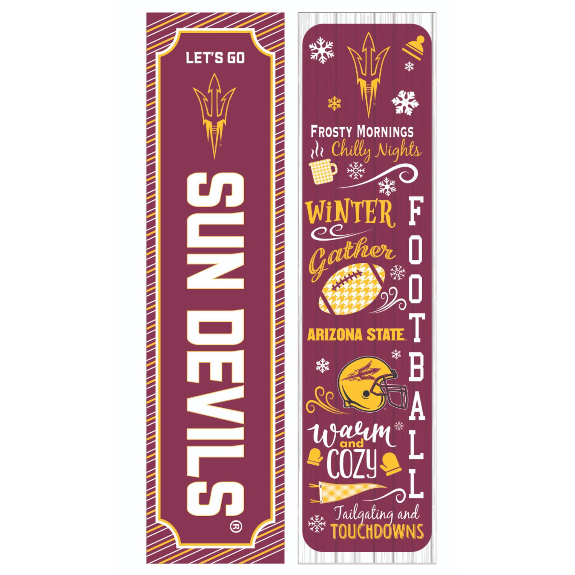Arizona State Sun Devils 47" Double Sided Winter Leaner Fan Sign - Walmart.com