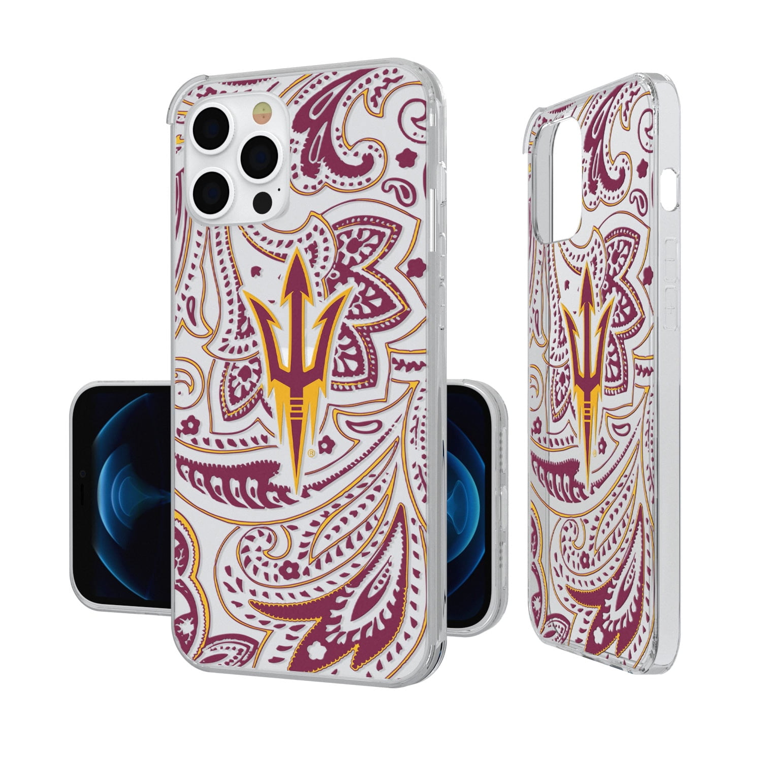 Arizona State Sun Devils iPhone Paisley Design Clear Case - Walmart.com