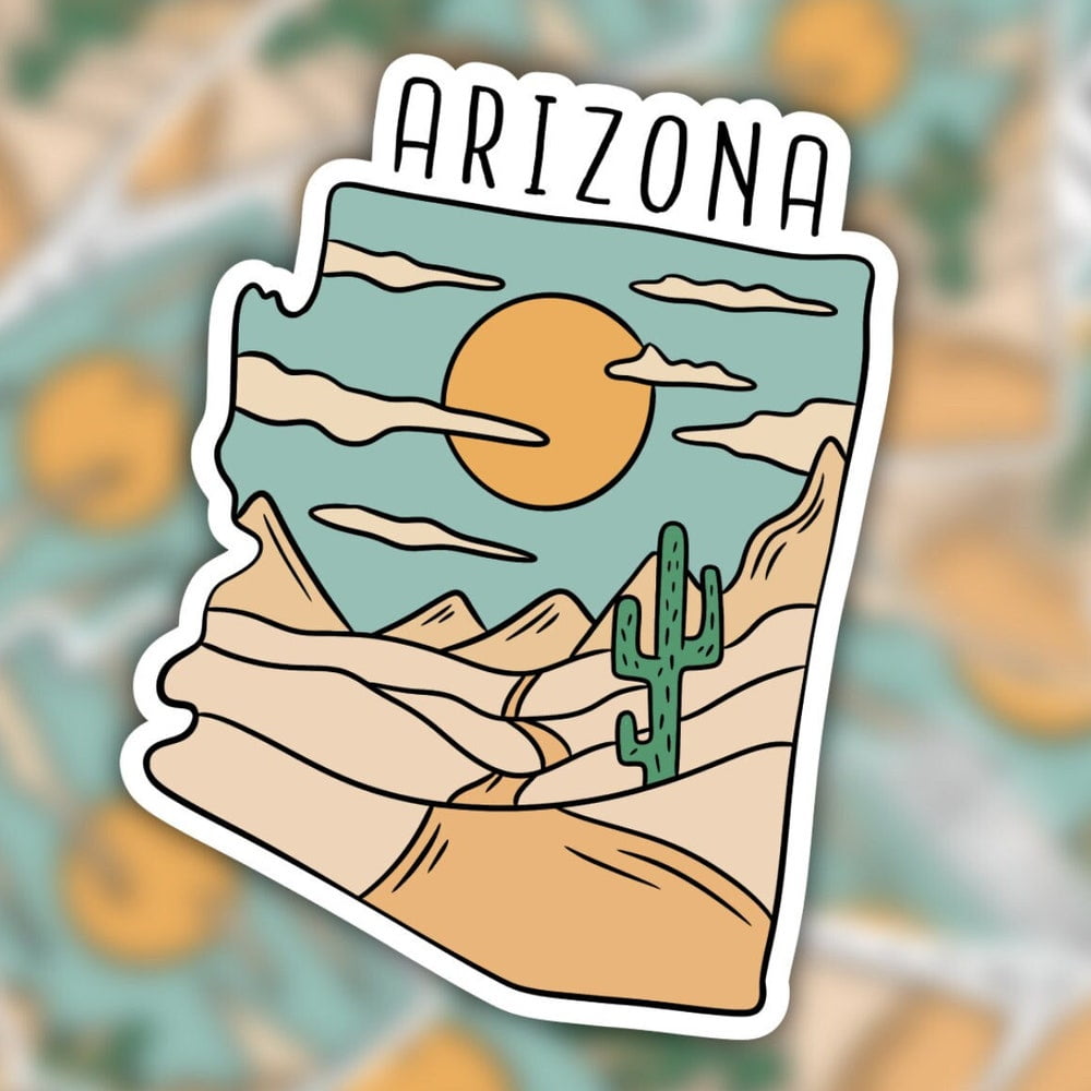 Arizona Sticker, Arizona Map-Shaped Sticker, From Arizona, Arizona Gift ...