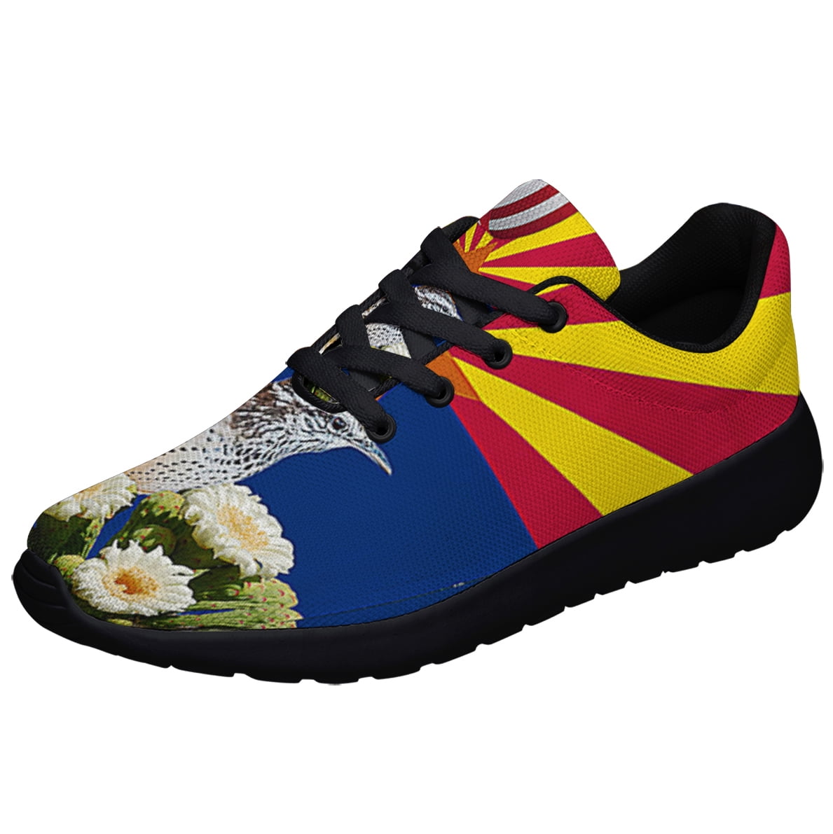 Arizona Stte Cactus Wren Bird and Saguaro Cactus Shoes Sneakers Black ...