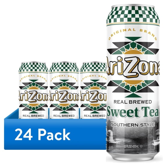 Arizona Sweetened Southern Style Black Tea, 23-Ounce Cans (Pack of 24 ...