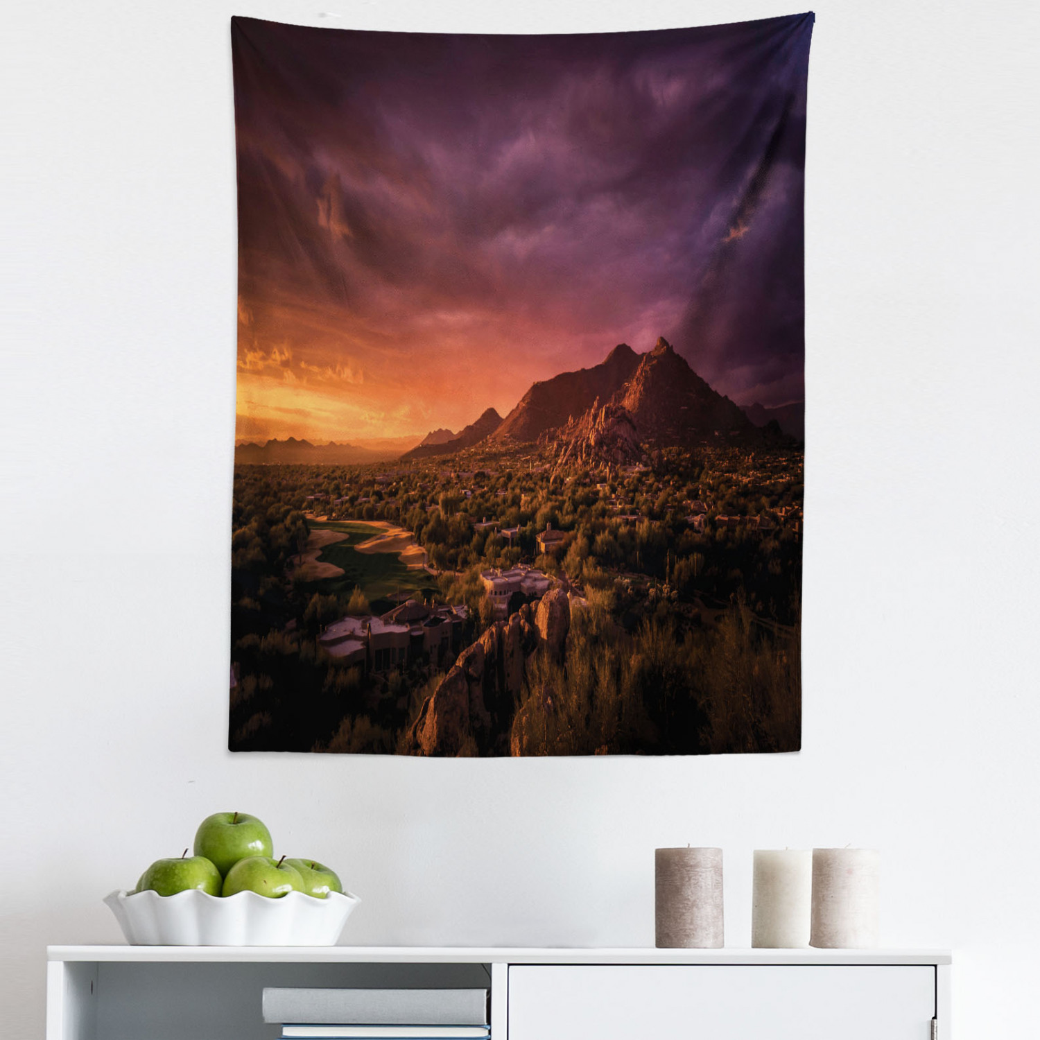 Arizona Tapestry, Dramatic Sunset at North Scottsdale Canyon Canyon ...