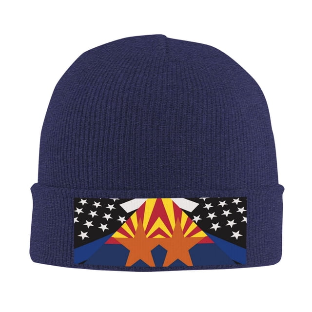 Arizona Thin Blue Line Flag Beanie Hat Men Women Warm Printed Cap Knit ...