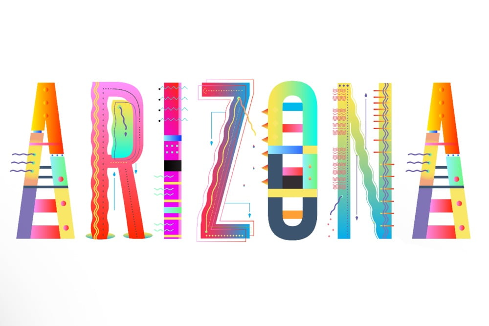 Arizona, Tribal Inspired Theme (36x54 Giclee Gallery Art Print, Vivid ...