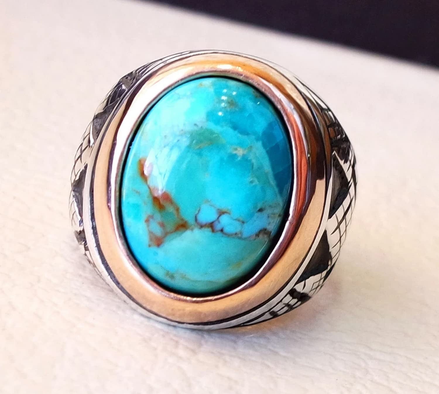 Arizona Turquoise Ring, Silver Jewelry, 925 Silver Ring, Father's Day ...