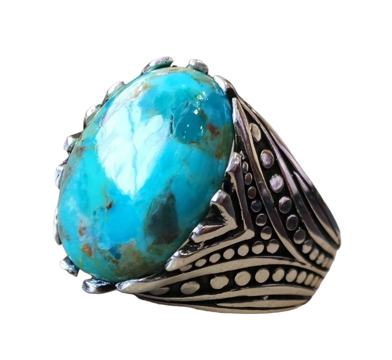 Arizona Turquoise Ring, Silver Jewelry, 925 Silver Ring, Father's Day ...