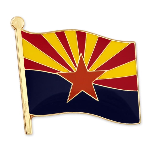Arizona US State Flag AZ Enamel Lapel Pin 1 - Walmart Business Supplies